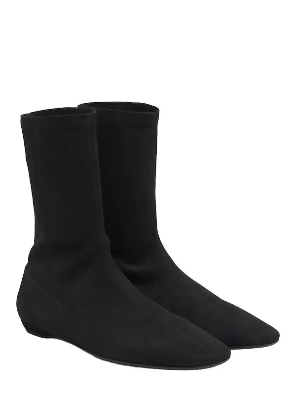 THE ROW Cindy Suede Ankle Boots - Black