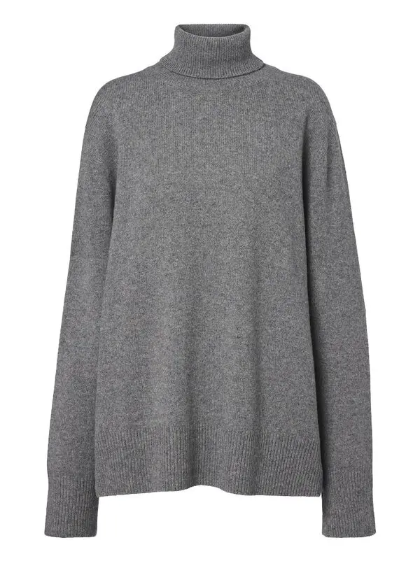 THE ROW Stepny Wool-blend Turtleneck Sweater - Grey