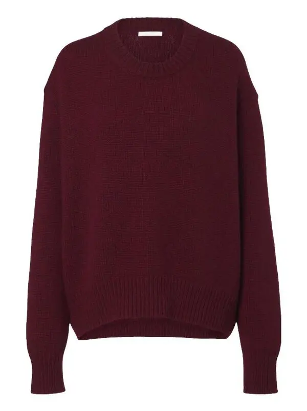 THE ROW Parth Cashmere Sweater - Burgundy
