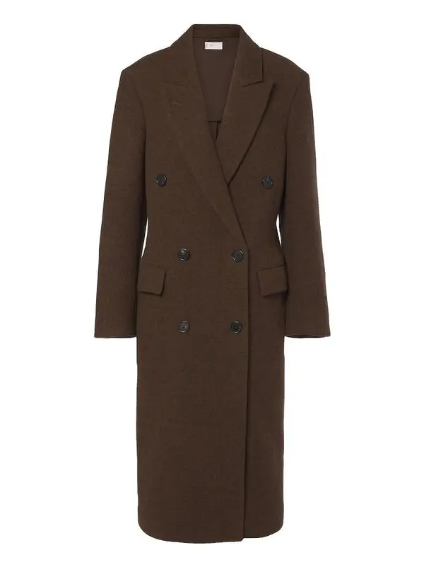 THE ROW Bamira Double-breasted Virgin Wool Coat - Brown
