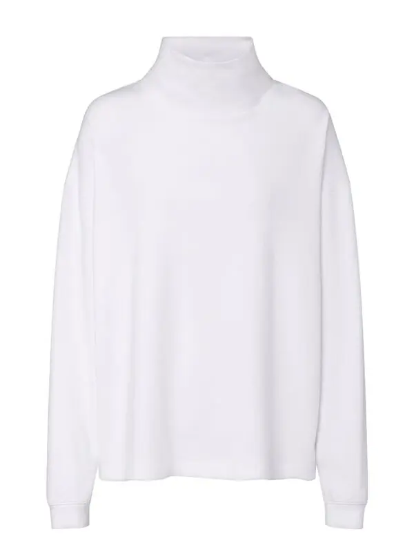 THE ROW Kelta Cotton Turtleneck Sweater - White