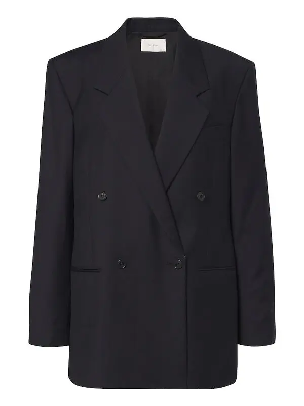 THE ROW Isani Double-breasted Virgin Wool Blazer - Blue