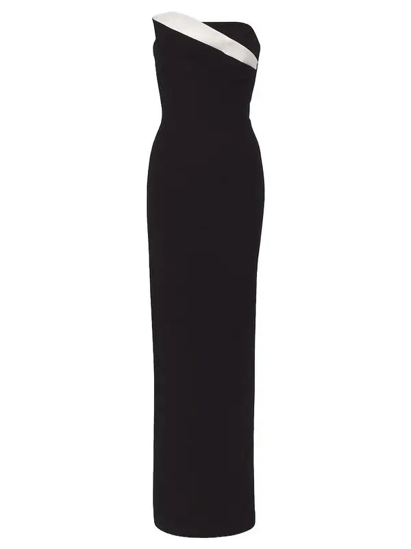 Roland Mouret Draped Bustier Gown - Black