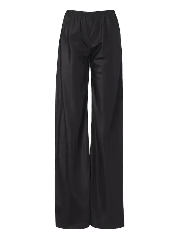 THE ROW Gala Silk Wide-leg Pants - Black