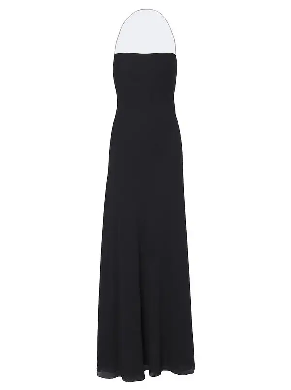 THE ROW Javier Silk Georgette Gown - Black