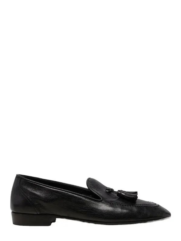THE ROW Caden Leather Loafers - Black