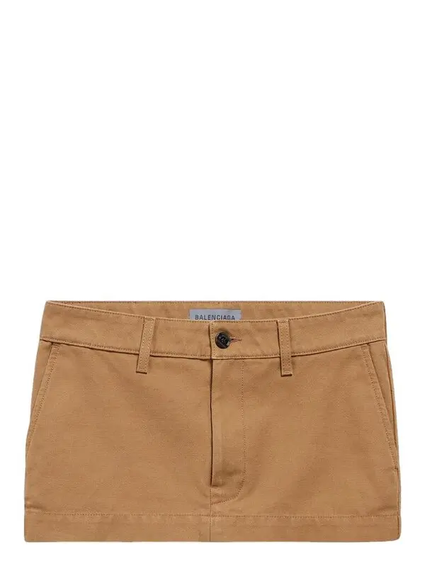 Balenciaga Mini Cotton Skirt - Beige