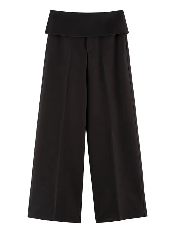 Arakii Waist Edge Wide-leg Pants - Brown