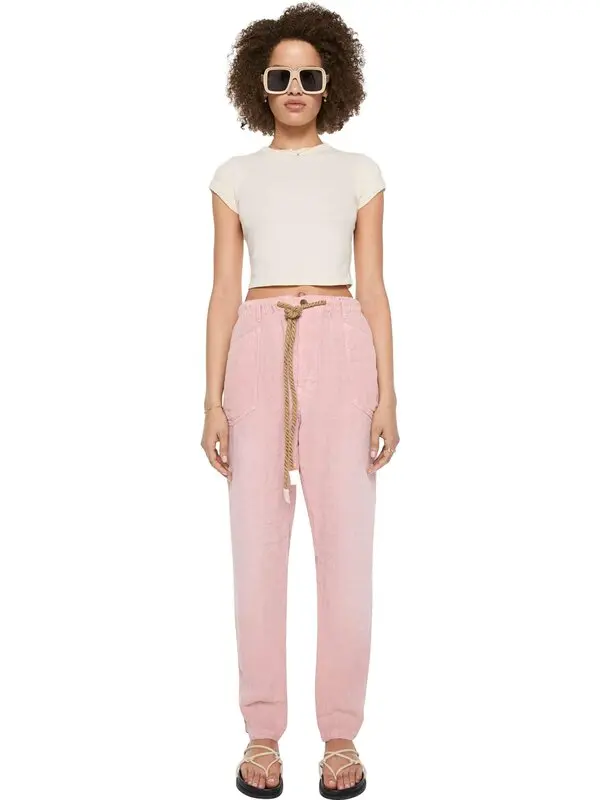 DR. COLLECTORS P38 Linen Pants With Belt - Pink