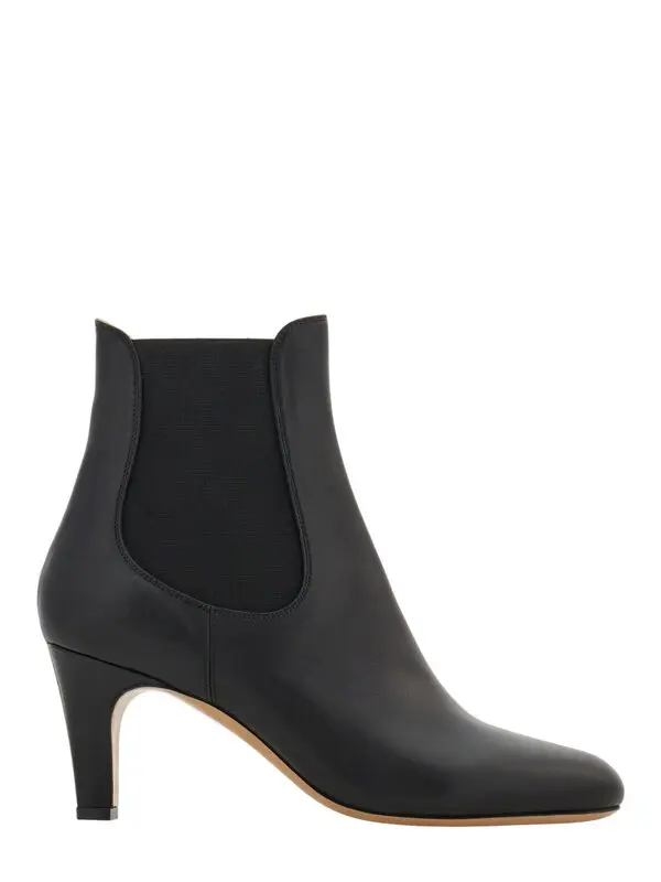FERRAGAMO Mid Heel Chelsea Boot - Black