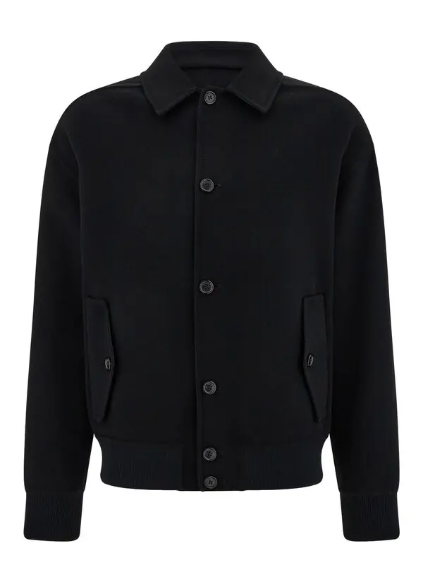 FERRAGAMO Wool And Cashmere Blouson - Black