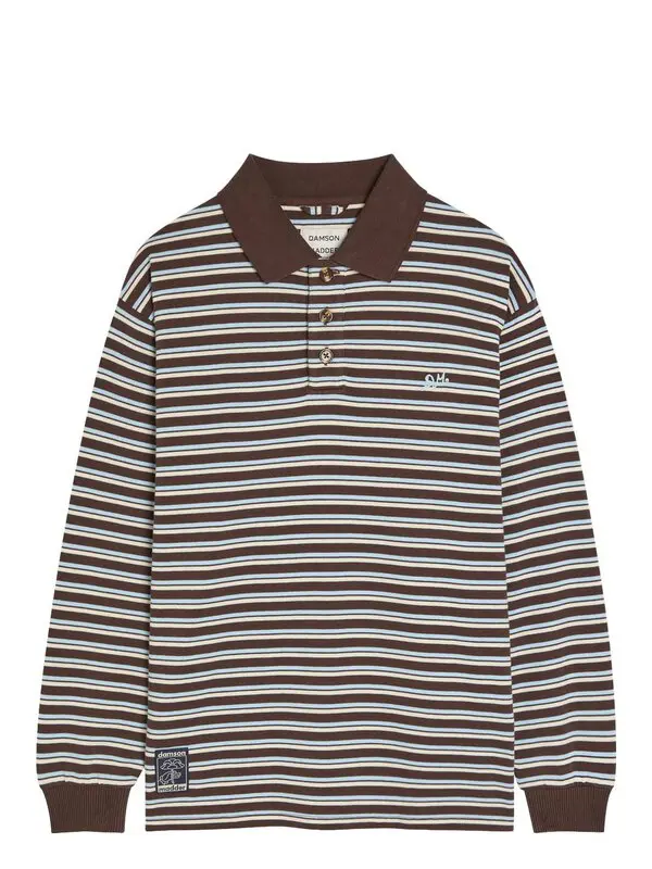DAMSON MADDER Striped Cotton Rugby Top - Multicoloured