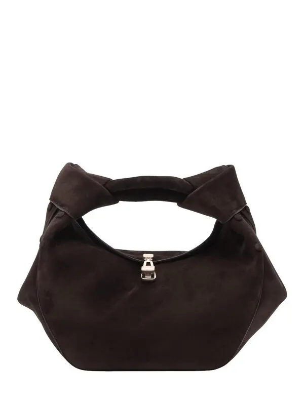 Gabriela Hearst Antonia Mini Suede Top Handle Bag - Dark Brown