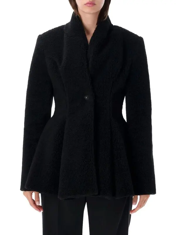 Stella McCartney Peplum Coat - Black
