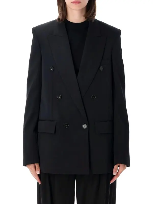Stella McCartney Double-breasted Wool Blazer - Black