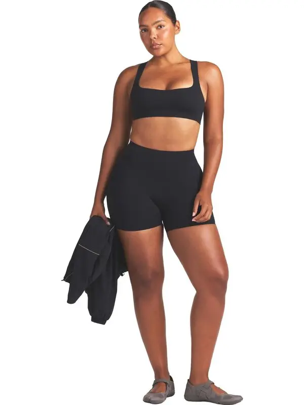 SKIMS Racerback Bra | Black | | Nike Studio Stretch - Obsidian