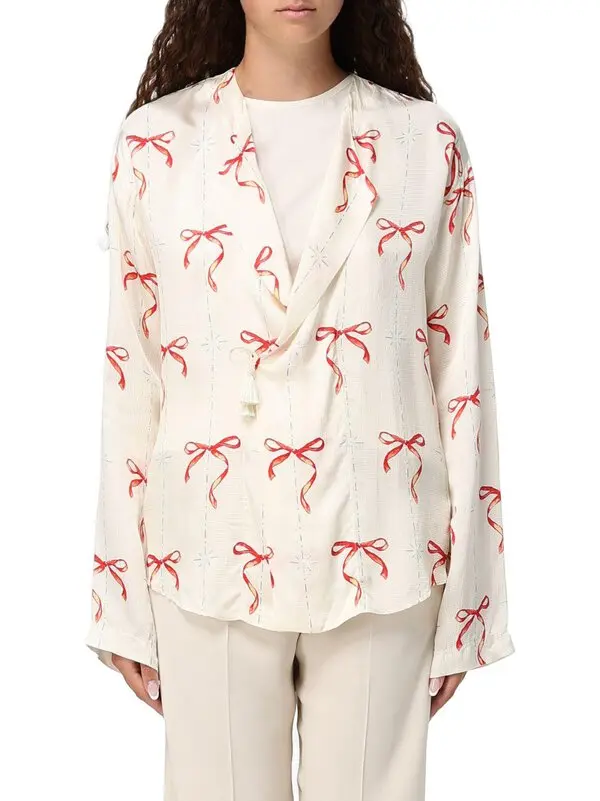 FORTE_FORTE Printed Silk Shirt - Red