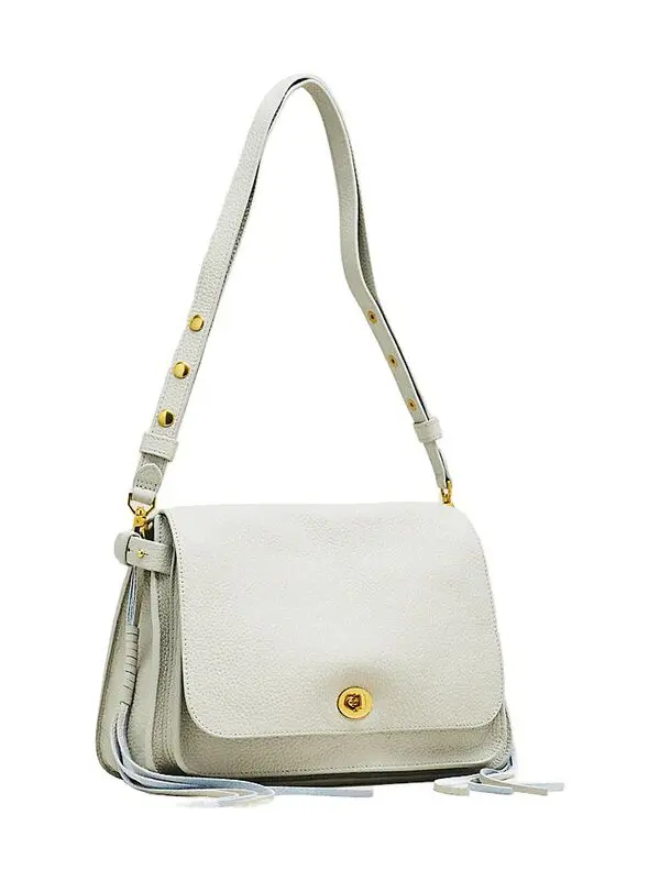 Anthropologie Porter Leather Bag, Large - Light Grey