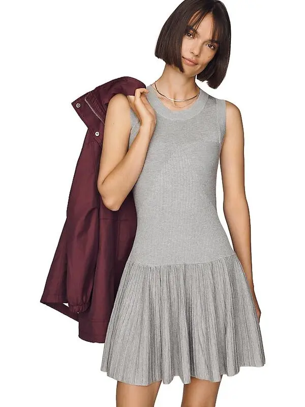 Anthropologie Drop-waist Mi Sweater Dress - Grey