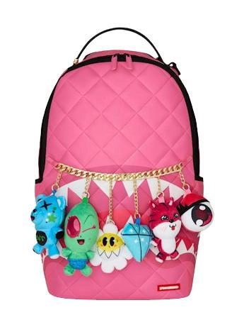 SPRAYGROUND Quilted Backpack With Charm Embellishments - Multicolor