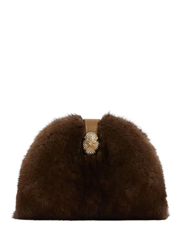 GIUSEPPE ZANOTTI Ophelia Furry Bag - Light_brown