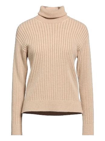 Eleventy Turtleneck Wool And Cashmere Knit Sweater - Beige