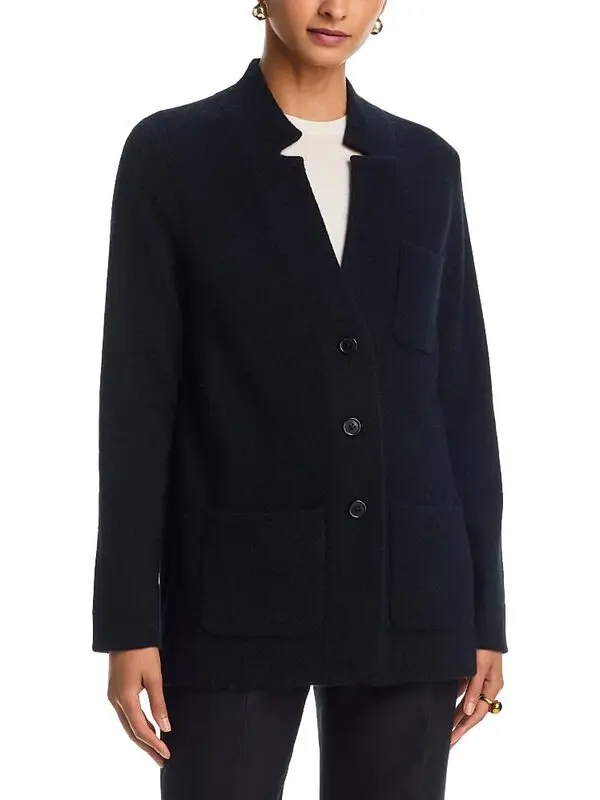 Bloomingdale'S 100% Cashmere Notch Collar Blazer Exclusive - Black