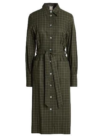 INES DE LA FRESSANGE PARIS Midi Dress Size Cotton - Green