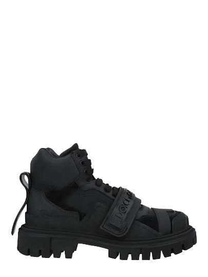 Dolce & Gabbana Leather Ankle Boots - Black