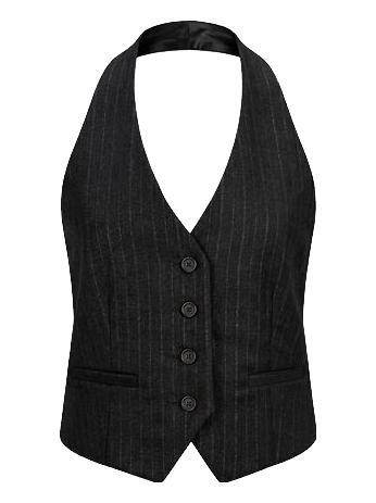 DEPARTMENT 5 Tailored Pinstriped Vest - Grey