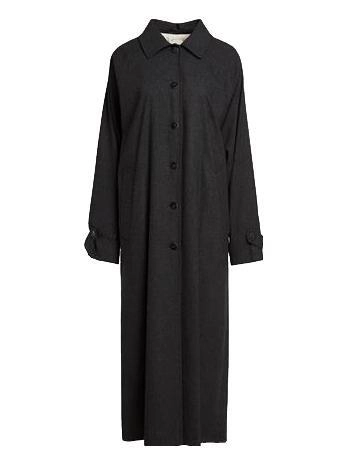 ALYSI Viscose, Polyester, Wool, Elastane Overcoat - Charcoal