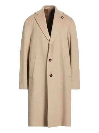 LARDINI Single-breasted Coat In Virgin Wool - Grey