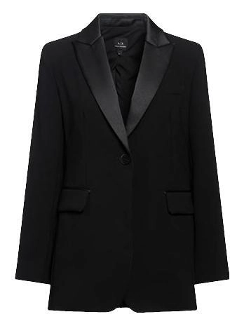 Armani Exchange Single-breasted Polyester Blazer - Black