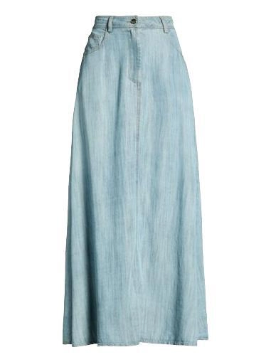 KAOS Flared Denim Skirt - Blue