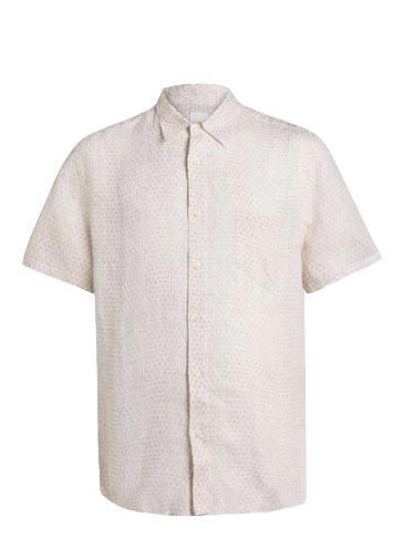 120% Lino Shirt Size Linen - Beige