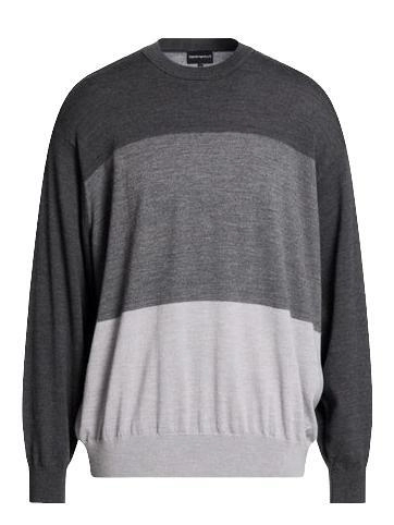 Emporio Armani Virgin Wool Blend Crewneck Sweater - Grey