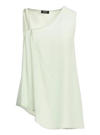 Liu Jo Asymmetrical Sleeveless Top With Embellishments - Green