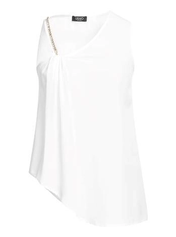 Liu Jo Asymmetrical Sleeveless Top With Embellishments - White