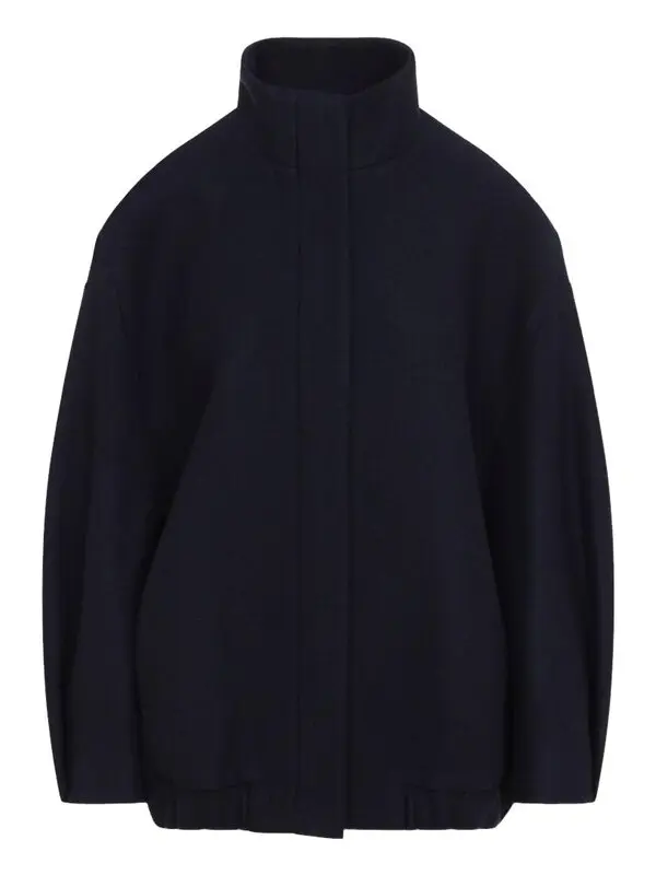 Dries Van Noten Voles Wool Blend Bomber Jacket - Blue