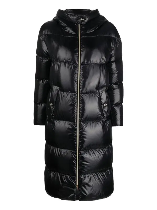 Herno Ultralight Long Down Jacket - Black