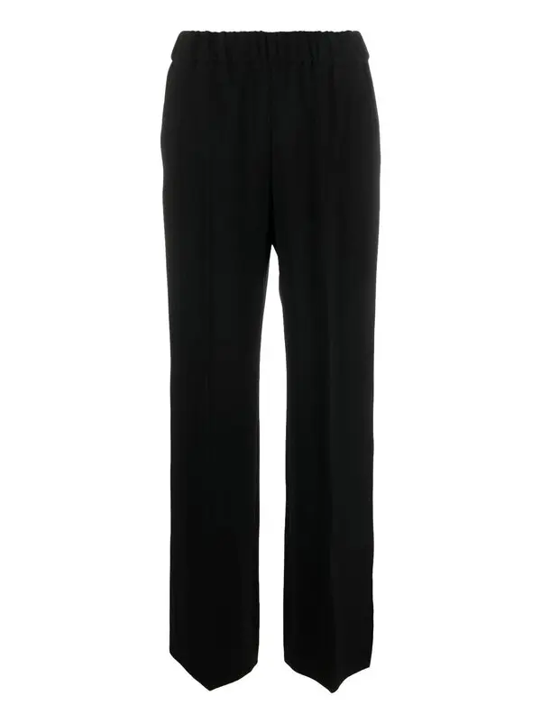 Alberto Biani Elasticated Waist Straight-leg Trousers - Black