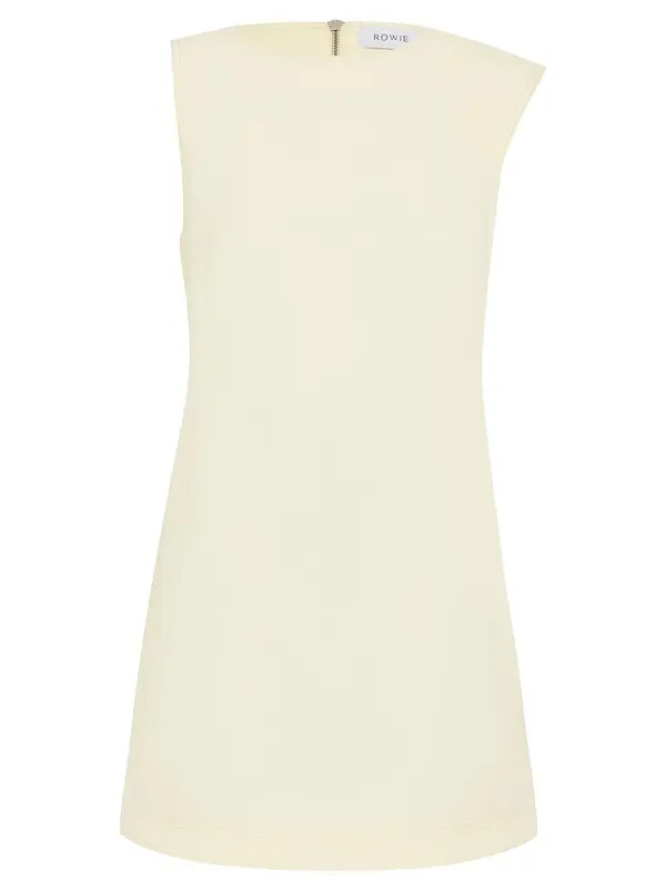 ROWIE Bowe Denim Mini Dress - Creme