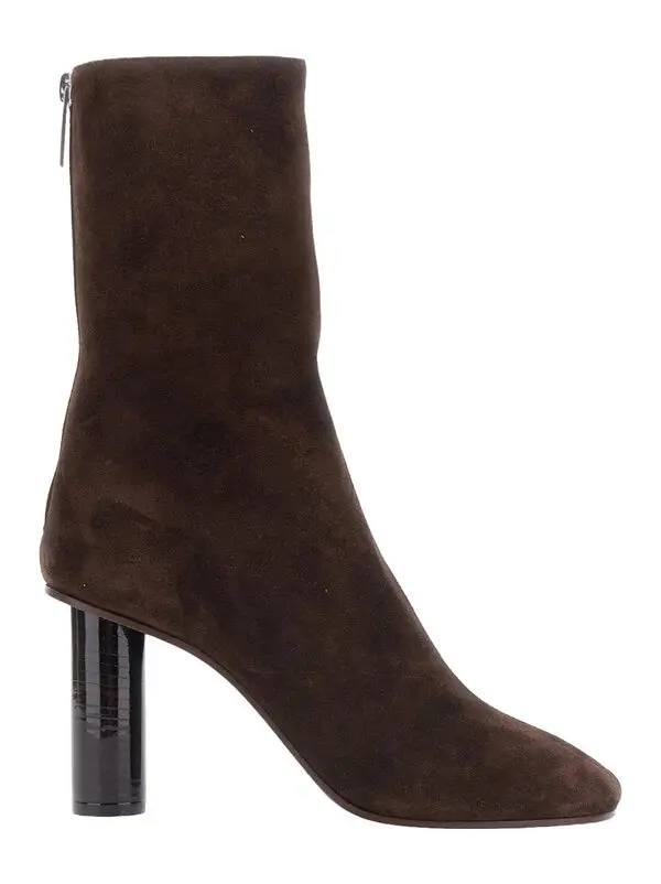Paris Texas High-heeled Ankle Boots With Pointed Toes And Zipper Closure - Brown