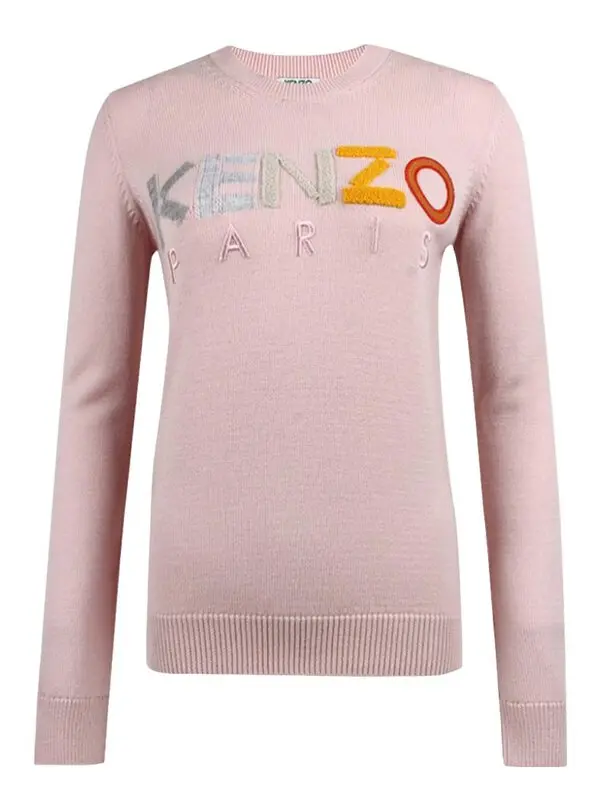 Kenzo Letter Logo Knit Pullover - Nude