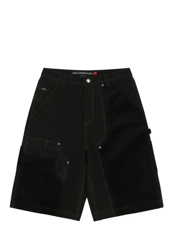 Andersson Bell Patchwork Cargo Shorts - Black