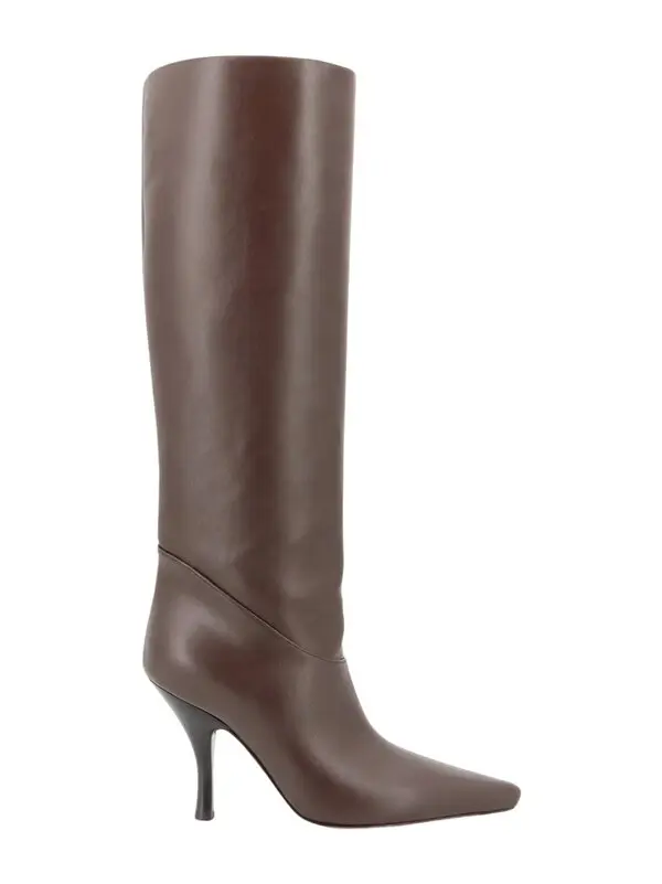Paris Texas Pointed-toe Knee-high Stiletto Boots - Ebony