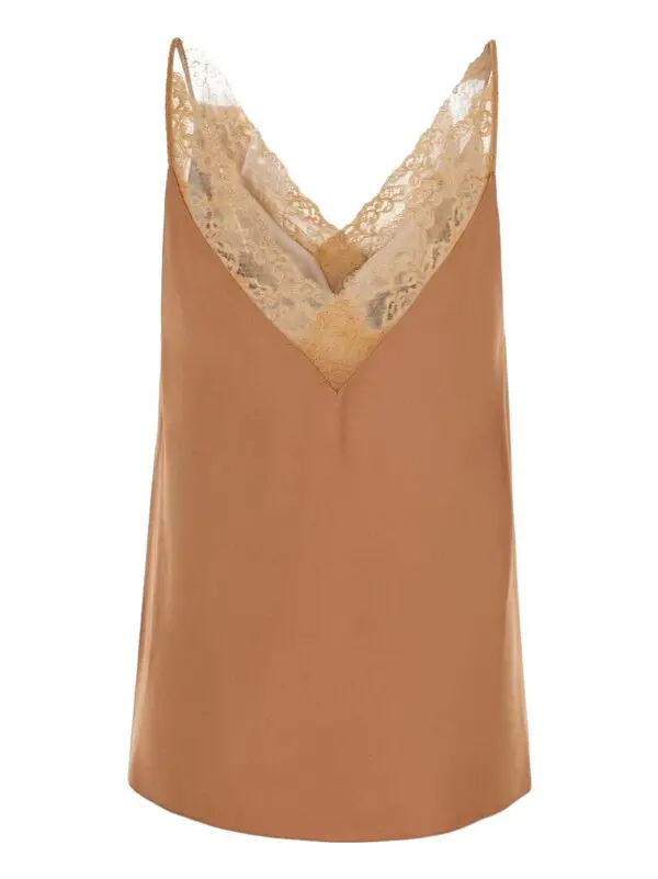 FORTE_FORTE Lace-trim Camisole - Pink