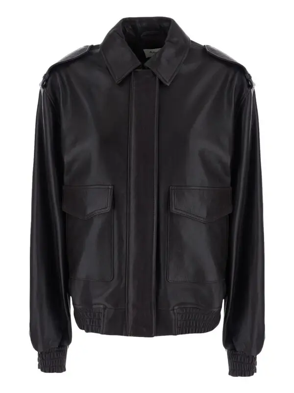 ARMA Long Sleeve Leather Jacket - Brown