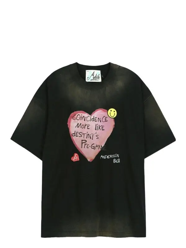 Andersson Bell Heart-shaped T-shirt - Black