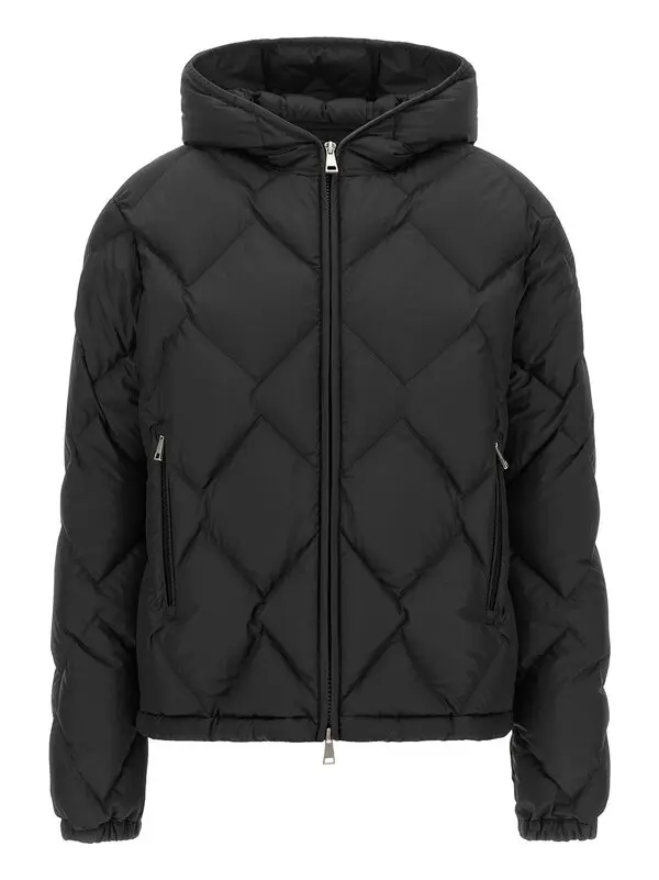 Moncler Arvouinne Hooded Quilted Down Jacket - Black